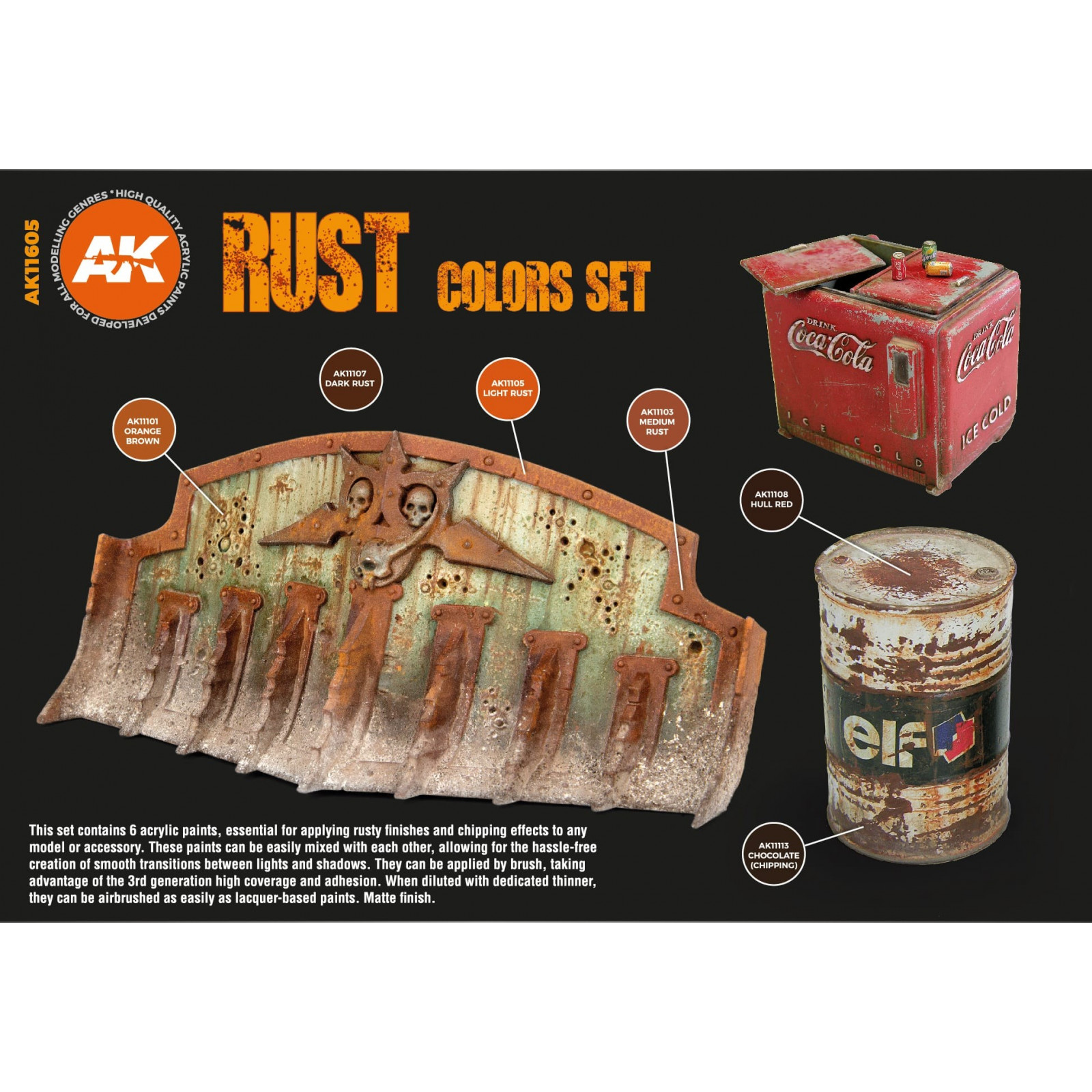 AK11605 RUST AND ABANDONED (Acrylic Colors Set)