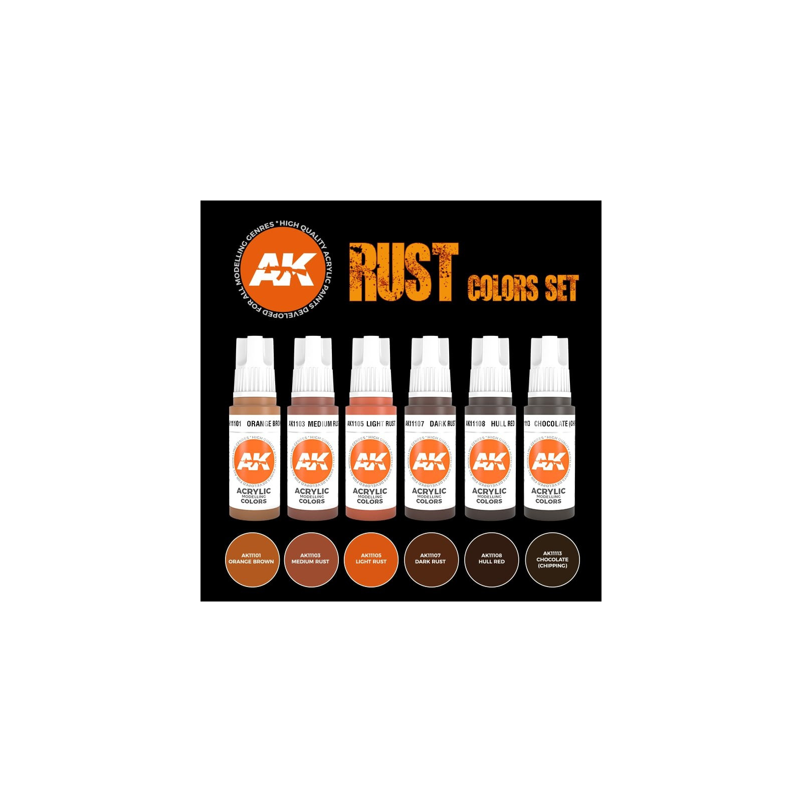 AK11605 RUST AND ABANDONED (Acrylic Colors Set)