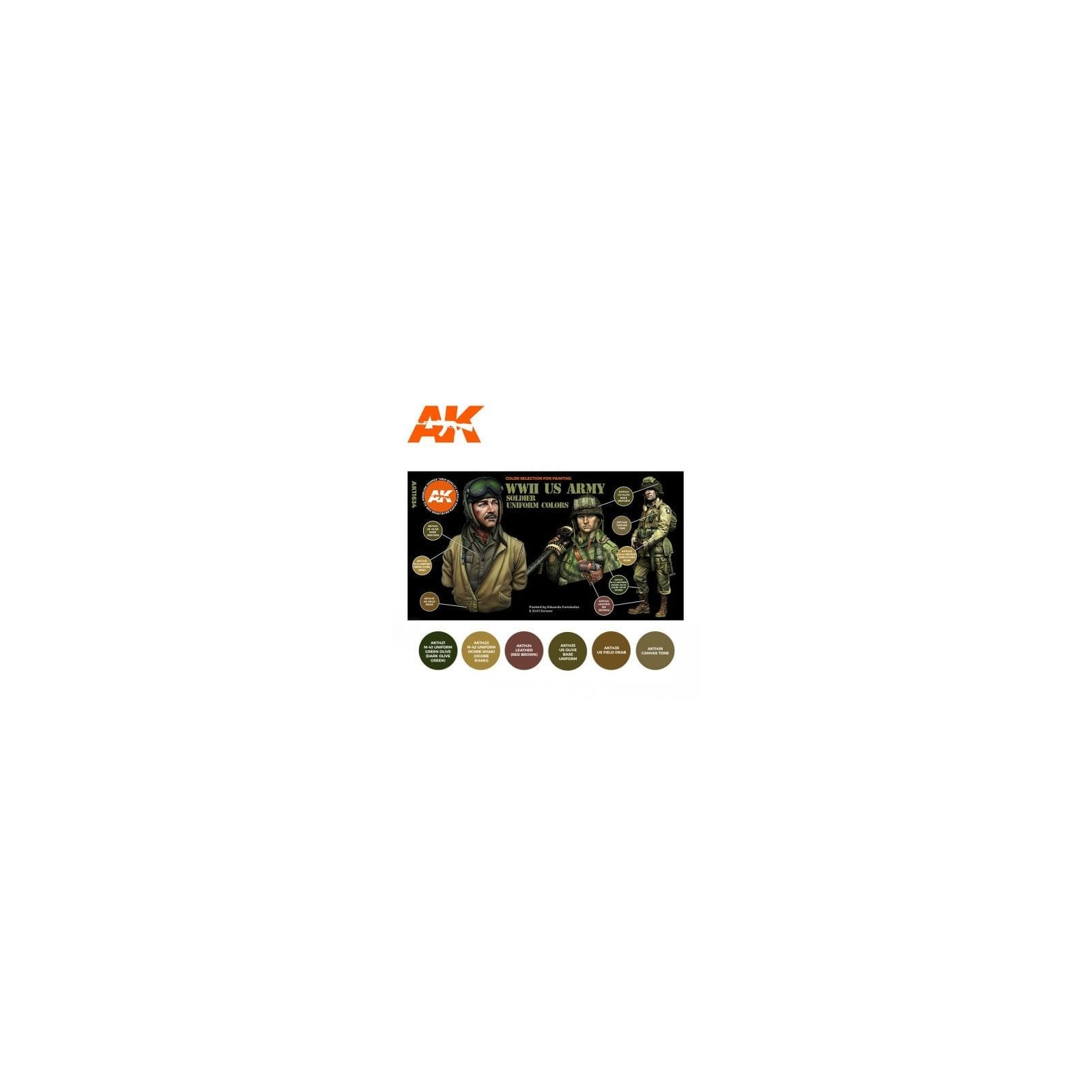 Ak11634 Wwii Us Army Soldier Uniform Colors