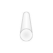 Tube de polystyrol plein rond 2,5mm - Sachet de 5 pièces