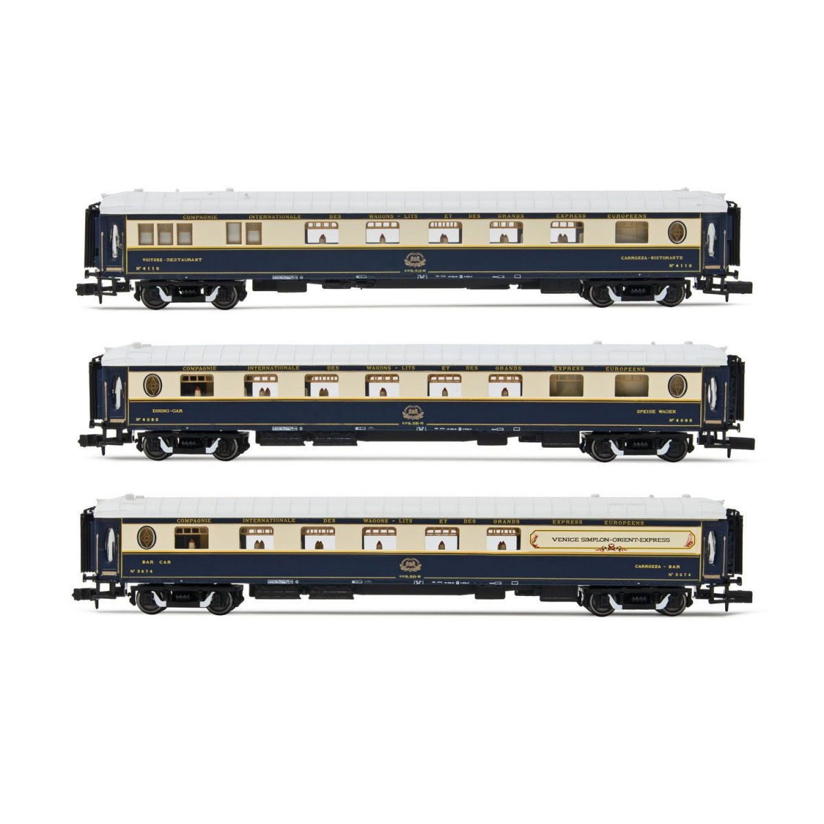 N/ Coffret de 3 voitures «Venice Simplon Orient Express» ép. IV-V VSOE