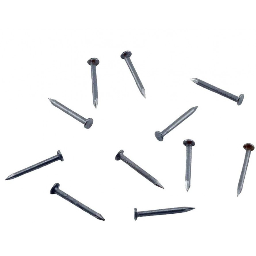 Clou acier D 1,1mm, tête de 2,8mm L 12,5mm, environ 100 pièces