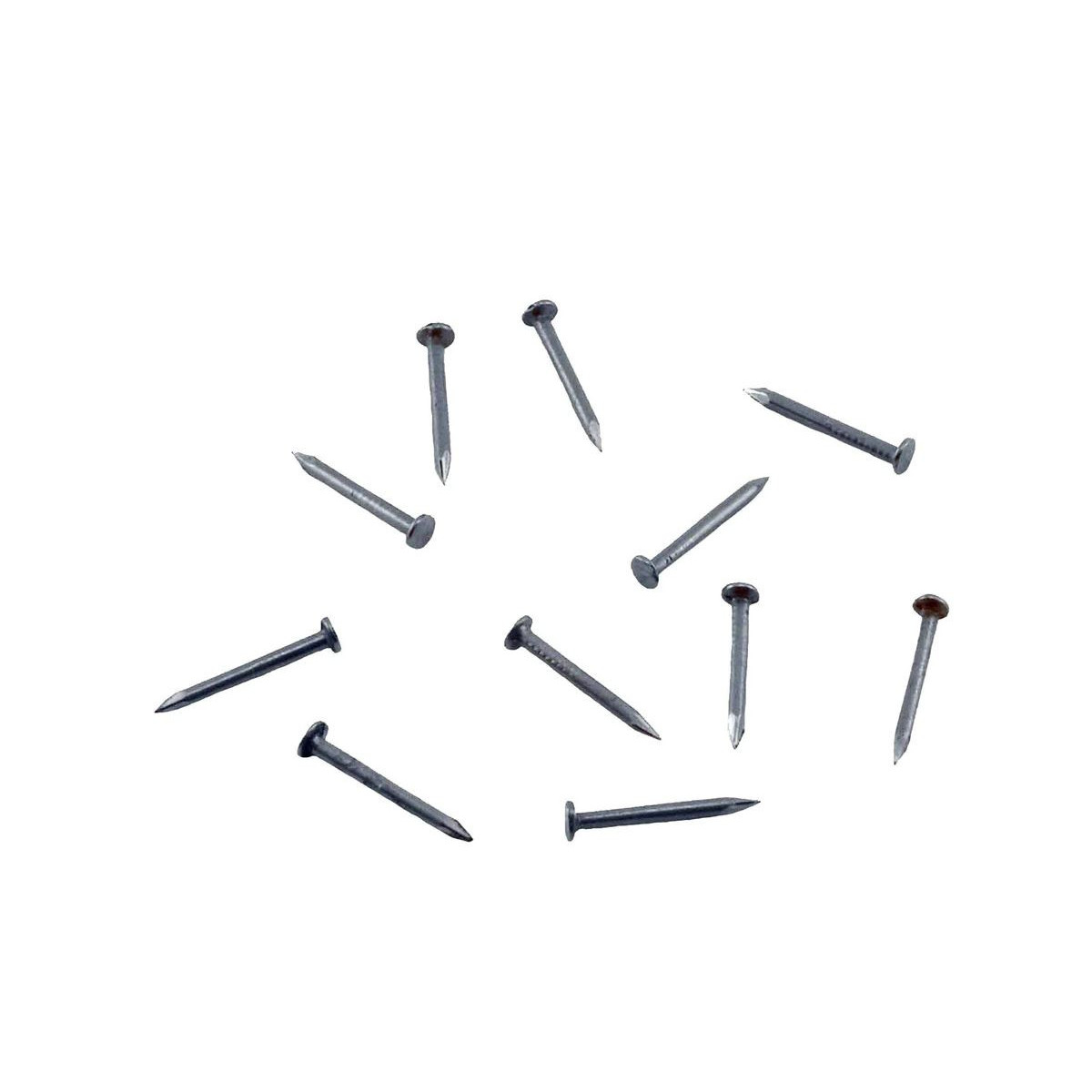 Clou acier D 1,1mm, tête de 2,8mm L 12,5mm, environ 100 pièces