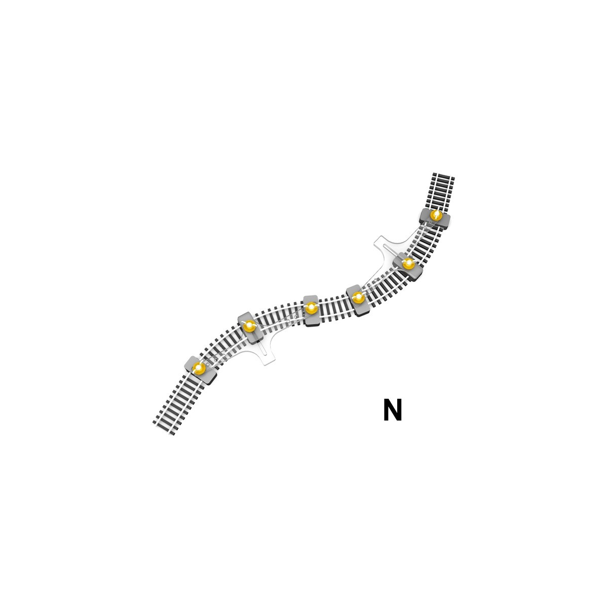 N/ Support de rail flexible