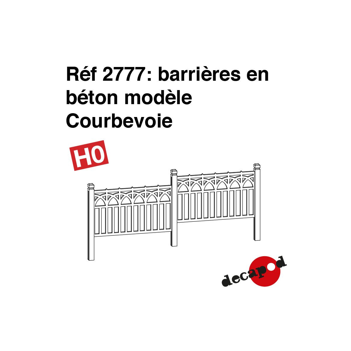 Barrières en béton modèle Courbevoie [HO]
