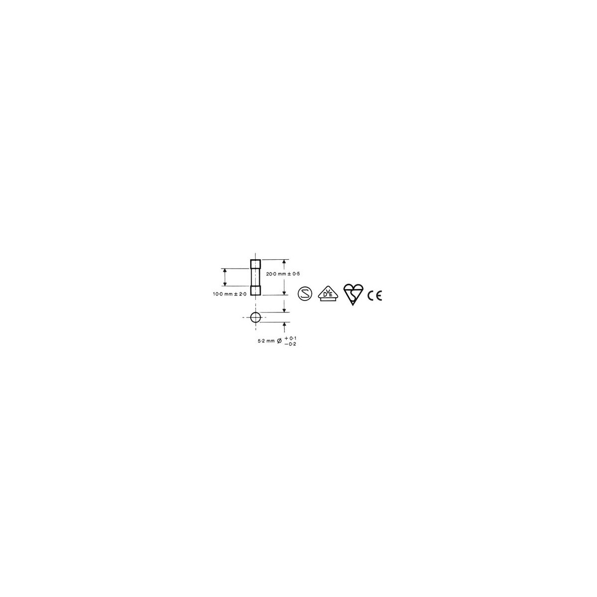 Fusible 5 x 20mm retardé 6.3A
